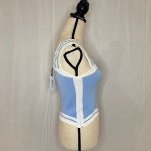 Cider | Tops | Nwt Cider Light Blue Wave Rib Knit Top | Poshmark